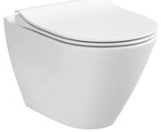 Cersanit K701-104 - Závěsné WC s prkénkem CITY OVAL keramika/bílá