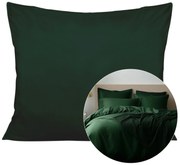 SATÉNOVÝ POVLAK NA POLŠTÁŘ 50X60CM TMAVĚZELENÁ