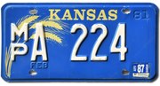 Americká SPZ Kansas Blue Wheat MPA 224