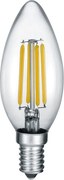 Teplá bílá LED/filamentová žárovka E14, 2 W Kerze – Trio