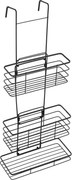 Erga Rafek, trojitá koupelnová polička do sprchy na zavěšení 30x12,5x71 cm, černá matná, ERG-YKA-CH.RAFEK-BLK