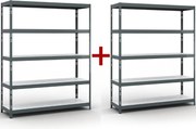 Policový regál 1+1 ZDARMA, 1966x1600x500 mm, nosnost 350 kg