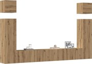 Sada 6 kusů nástěnné TV skříňka dub artisan kompozitní dřevo 3329142