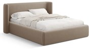 Světle hnědá čalouněná dvoulůžková postel s úložným prostorem s roštem 180x200 cm Jason – Windsor & Co Sofas