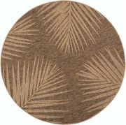 Hnědý kulatý vnitřní a venkovní koberec ø 120 cm Timber 1403 – Ayyildiz Carpets