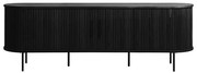 Černý TV stolek v dekoru dubu 56x180 cm Nola – Unique Furniture