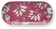 Pip Studio Flower Festival oválný tác 33,3 x 15,5cm, tmavě růžový (Oválný servírovací tác Cake Tray z kolekce Flower Festtival Dark Pink)