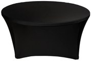 Elastický ubrus STANDARD na kulatý stůl 180 cm Barva ubrusu: ČERNÁ / BLACK