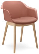 LD SEATING - Židle RIVA RI-01,D s dřevěnou podnoží
