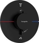 Hansgrohe ShowerSelect Comfort - Termostatická baterie pod omítku, pro 2 spotřebiče, matná černá 15556670