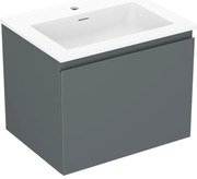 Mexen Orio koupelnová skříňka 60 cm s umyvadlem Otis, 1 zásuvka, grafit mat/bílá mat - 91A10-06047-1-BF66-W18M01