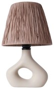 Béžová stolní lampa se stínidlem z papírového výpletu (výška 40 cm) Serin – Opviq lights