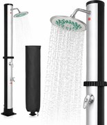 Solární sprcha KARIBIK, 35 l, stříbrná/černá Jurhan