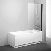 Ravak Pivot - Vanová zástěna, 80x140 cm, černá/čiré sklo 79840300Z1