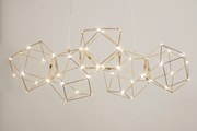 Závěsné LED svítidlo nad jídelní stůl Spectre Gold Platinum 75