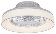 Stropní ventilátor bílý s hvězdným efektem 47 cm vč. LED stmívatelný s dálkovým ovládáním - Emily