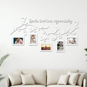 dřevo života Dřevěný fotorámeček SPOLU TVOŘÍME VZPOMÍNKY Zvolte barvu dekoru: Bílá, Zvolte velikost fotografie (cm): 10x15