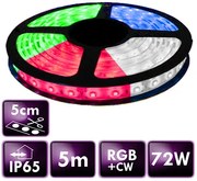 BERGE LED pásek - SMD 5050 - RGB+CW - 5 m - 60 LED/m - 14,4 W/m - IP65