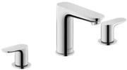 Duravit Wave - Umyvadlová baterie s výpustí Push-Open, 3-otvorová instalace, chrom WA1060005010