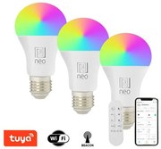Smart LED žárovka E27 11W RGB+CCT IMMAX NEO 07712CDO WiFi Tuya sada 3ks