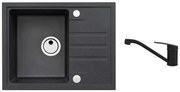 Alveus - Set dřezu Intermezzo 30 a baterie Clara, carbon SETA25841