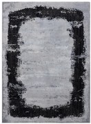 Dywany Łuszczów, Kusový koberec Core A004 Frame black/light grey, 120x170, šedá, chodba / předsíň