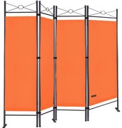 Casaria 4-dílný paraván skládací oranžový 180 x 163 cm 101243