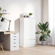 vidaXL Skříňka se zásuvkou kompozitní dřevo [861645] Barva: Bílá