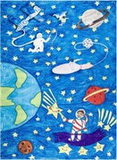 Detský kusový koberec Bambino 2265 Rocket Space blue, 80x150, modrá, detská izba, Dywany Łuszczów