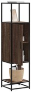 Skříň highboard hnědý dub 35,5x35x139 cm kompozit a kov