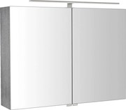 Sapho Riwa - Zrcadlová skříňka s LED osvětlením 81x70x17 cm, dub stříbrný RIW080-0011
