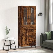 Skříň highboard kouřový dub 69,5 x 34 x 180 cm kompozitní dřevo 3198662