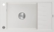 Mexen Elias - dřez granitový 79,5x48,0cm, 1-komorový, bílá, 6511791005-20