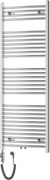 Mexen Ares, elektrické topné těleso 1500x600 mm + topná tyč 600 W, chromová, W102-1500-600-2600-01