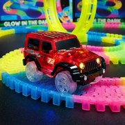 Zaparkorun Autíčko k svítící autodráze o šířce 6 cm - Červené