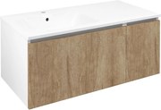 Sapho Sapho, LOREA skříňka 100x46x51, 5cm (70+30cm), levá, dub Alabama/bílá matná, LE070-2231-L-02