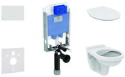 Ideal Standard ProSys - Set předstěnové instalace, klozet Alpha se sedátkem, tlačítko Oleas M1, SoftClose, bílá ProSys80M SP112