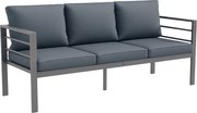 Outsunny Zahradní pohovka pro 3 osoby, venkovní pohovka z hliníku se sedacími a zádovými polštáři - 185D x 66Š x 64V cm | Aosom