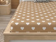 Prostěradlo z mikrovlákna CARAMHEART hnědé 180x200 cm