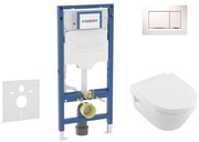 Geberit Duofix - Set předstěnové instalace, klozetu Architectura a sedátka softclose, tlačítko Sigma20, bílá/chrom SANI11CK3104