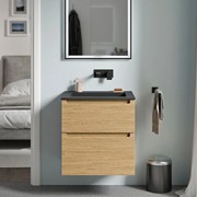 Koupelnová skříňka VIREO 60 cm s umyvadlem z minerálního odlitku BRUXELLES