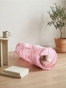 Sinsay - Tunel pro kočku s motivem tlapek, myší a jídla - pastelová růžová