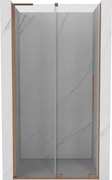 Mexen Velar L, posuvné sprchové dveře do otvoru 110 cm, 8mm čiré sklo, měděná matná, 871-110-003-01-65