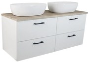 Comodo Koupelnová skříňka pod deskové umyvadlo Agria NEW W 120-HD - bílá/dub sonoma