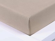 XPOSE® Jersey prostěradlo - kávové 90x200 cm