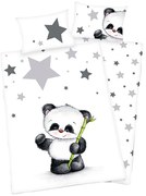 Povlečení pro miminka Panda hvězdičky 100x135/40x60cm
