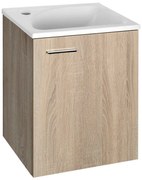 Aqualine Keramia Fresh - Umyvadlová skříňka 40x50x32 cm, dub platin 51048DP
