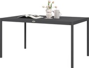Outsunny zahradní stůl jídelní stůl pro 6 osob stůl na terasu stůl na balkon z hliníku tmavě šedý 145x90x74 cm na zahradu terasu | Aosom.de