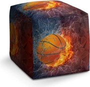 Sablio Taburet Cube Basketbalový míč - 50x50x50 cm