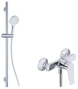 kielle Nefia - Sprchový set s baterií, tyčí, hadicí a sprchovou hlavicí EcoSpare, chrom 20627SN110
